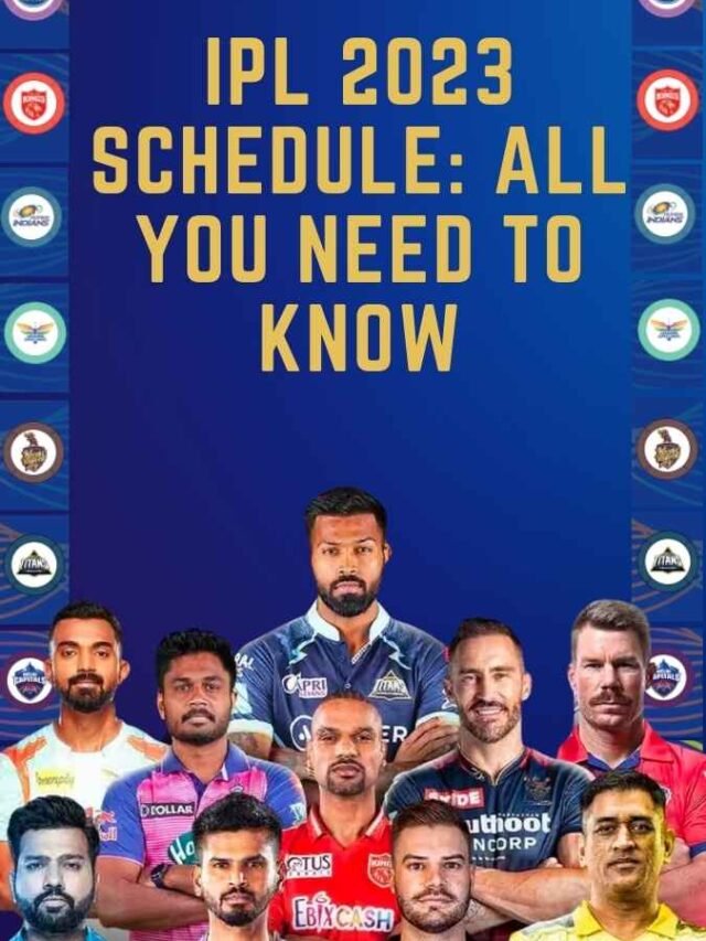 IPL 2023 Schedule: All You Need To Know - Times Applaud